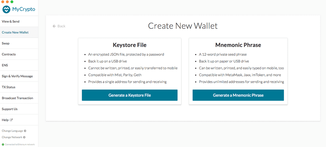 How to Create a Wallet | MyCrypto Knowledge Base